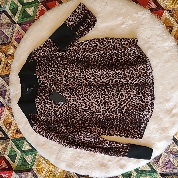 PAIGE | Tops | Nwt Paige Elora 0 Silk Black Sahara Leopard Animal Print ...